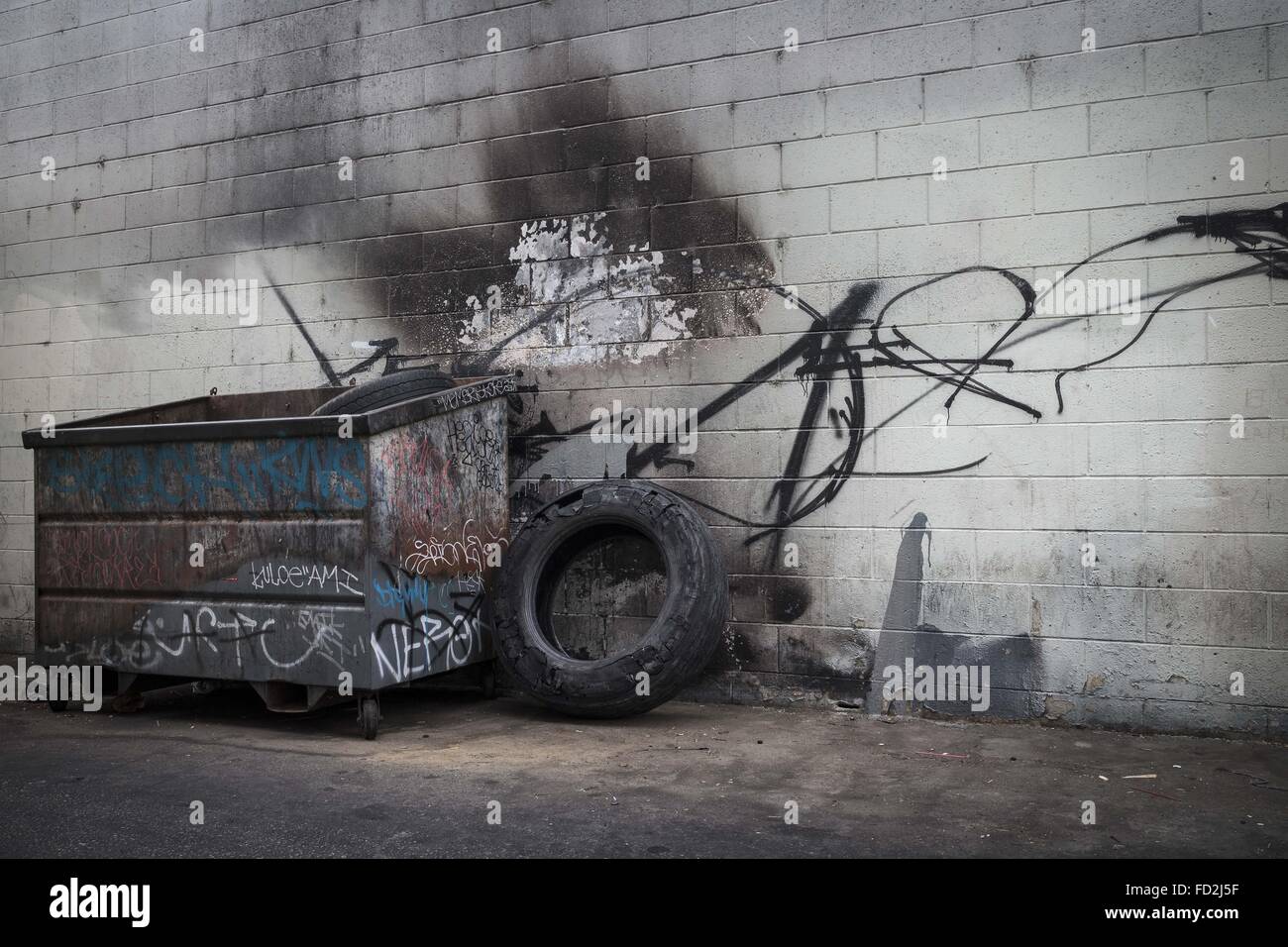 Los Angeles, California, USA. 18th Sep, 2013. A well-worn dumpster at ...