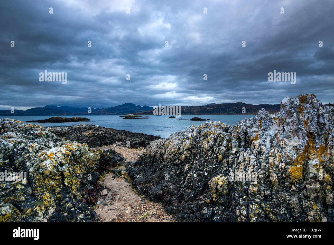 Dramatic dusk at Ord on the Isle of Skye, Scotland UK Stock Photo - Alamy