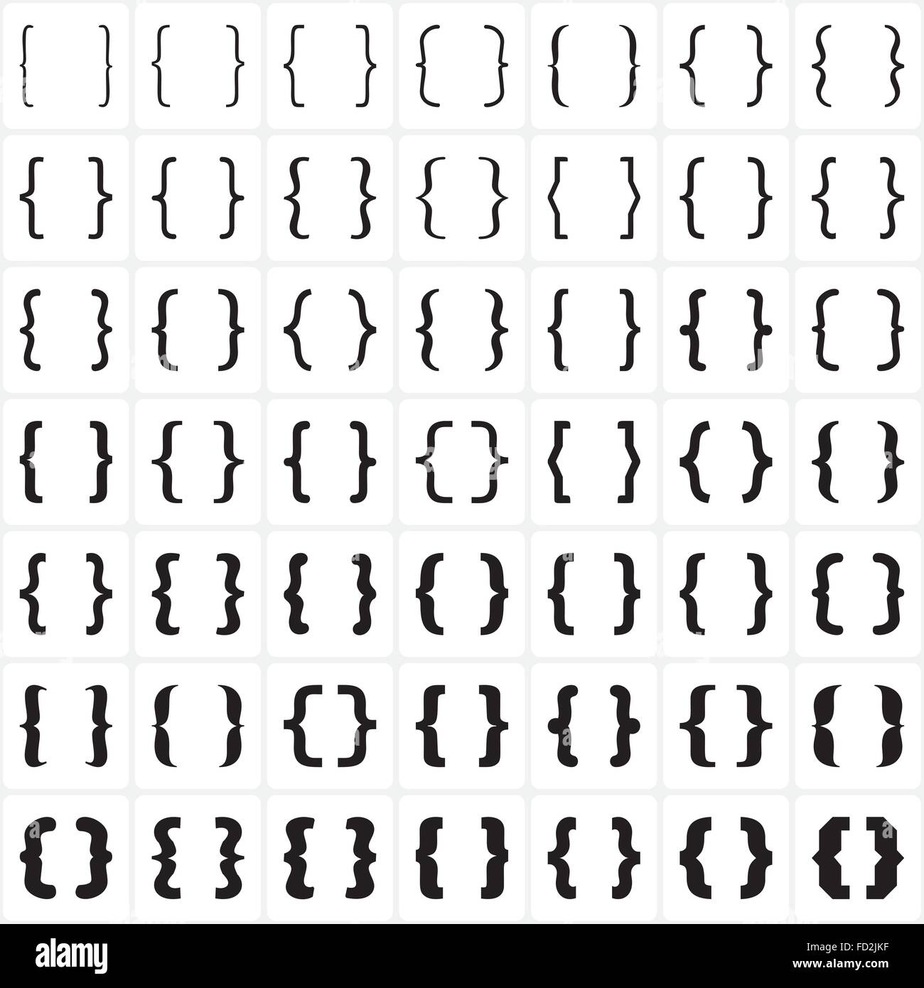 Curly brackets hi-res stock photography and images - Alamy