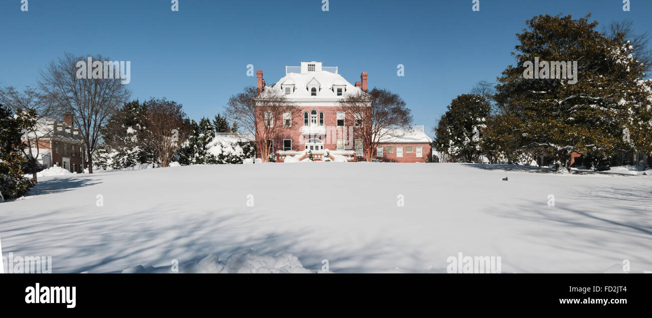 Kentlands Mansion after a snow, 2016 Stock Photo - Alamy