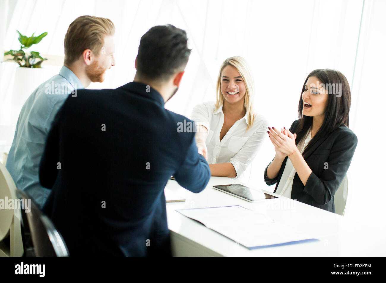 Working laptop group young hi-res stock photography and images - Alamy
