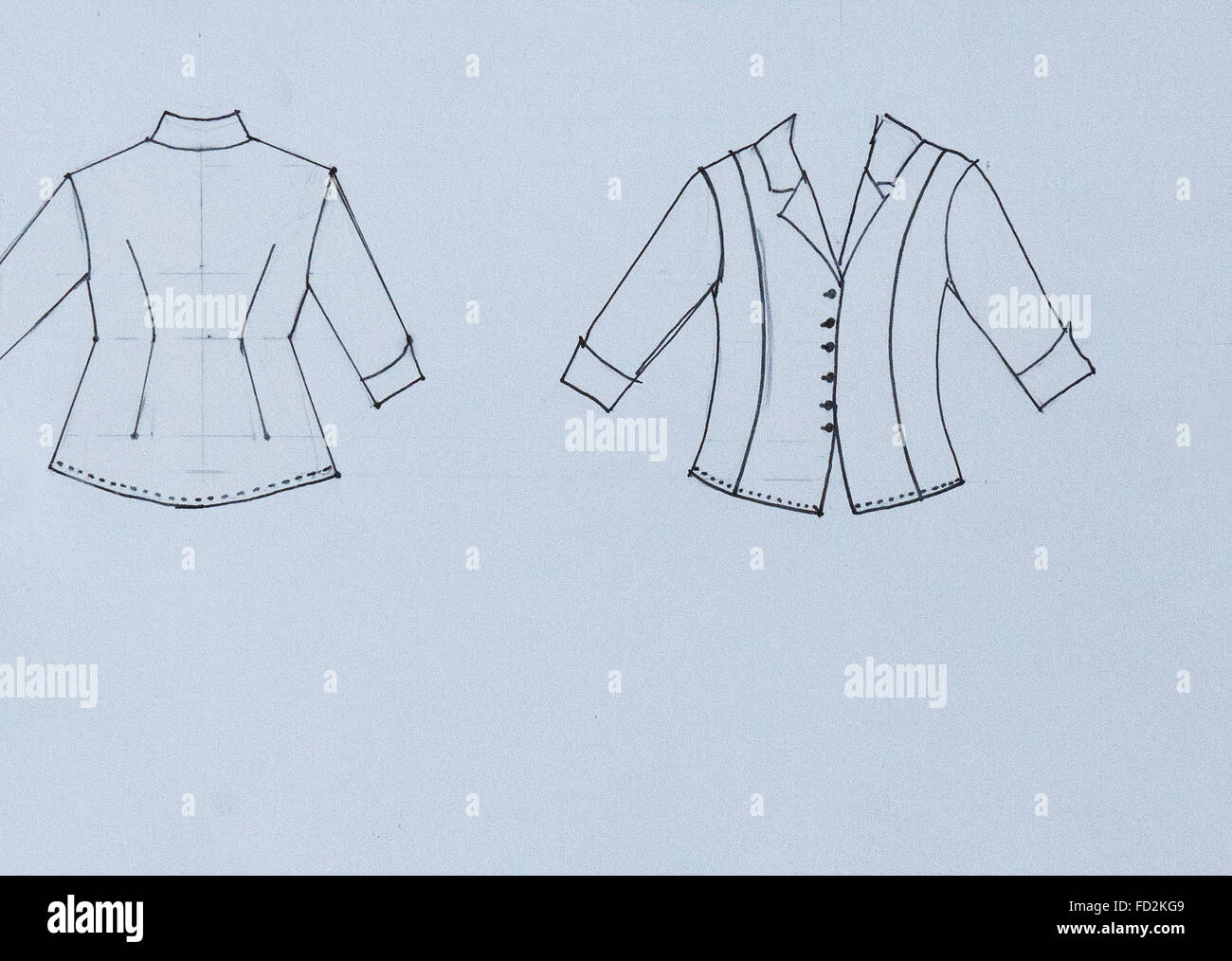 Blouse sketch hi-res stock photography and images - Alamy