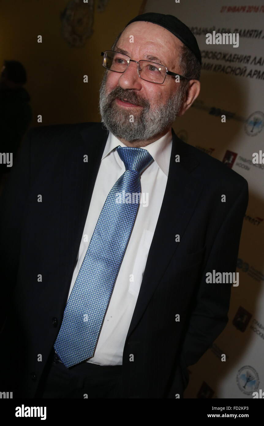 Moscow, Russia. 27th Jan, 2016. Russia's chief rabbi Adolf Shayevich ...