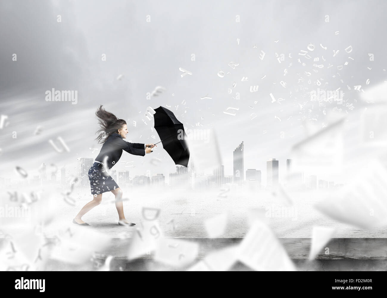Walking against the wind hi-res stock photography and images - Alamy