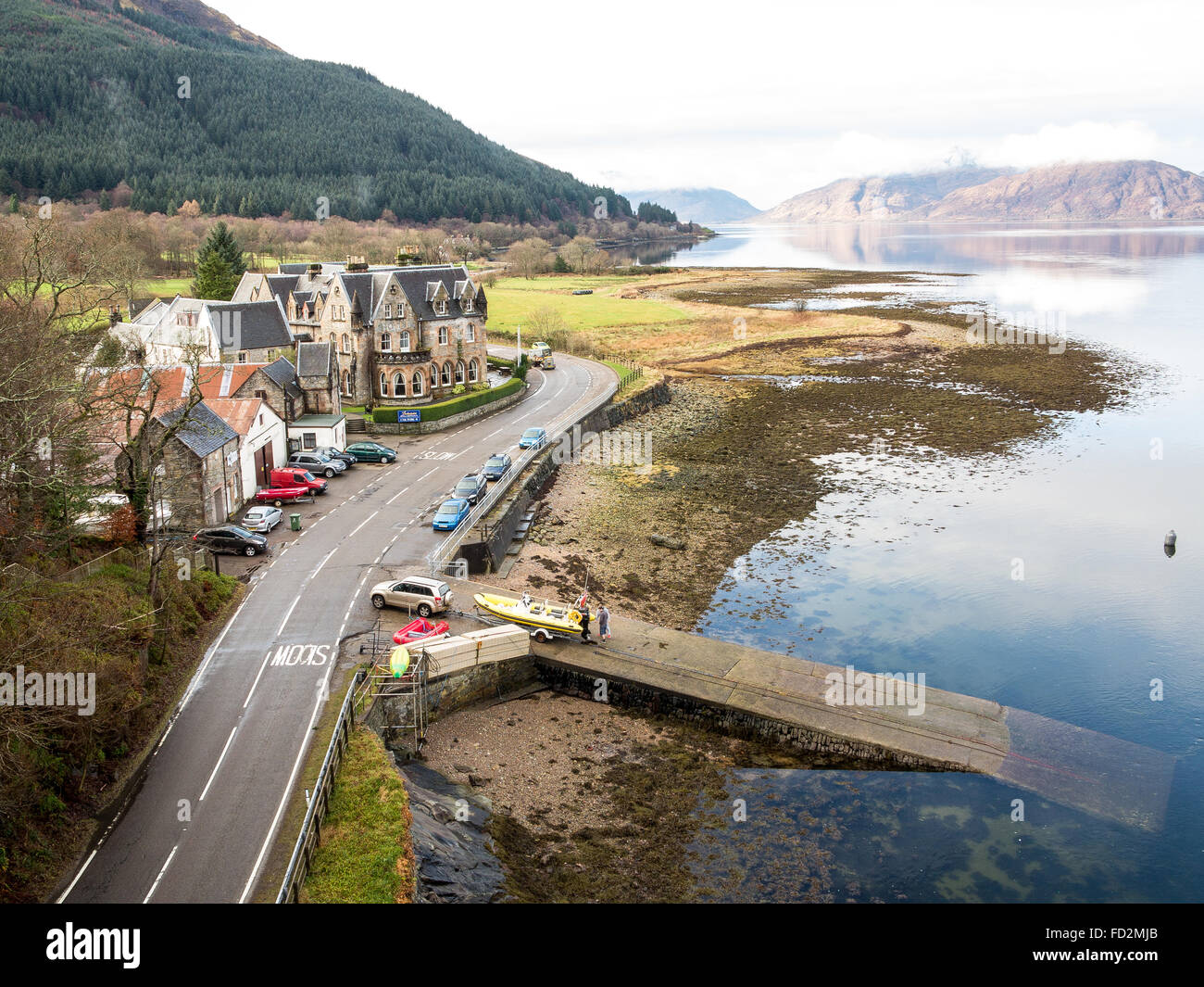 Ballachulish Hotel on Loch Leven sea water loch nr Fort William and ...