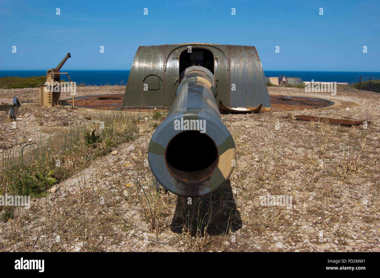 15 inch Vickers gun, La Mola, Menorca, Spain Stock Photo - Alamy