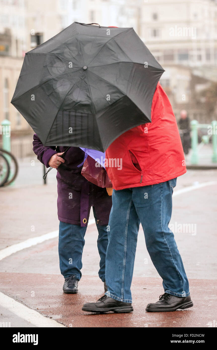 Person Walking In The Wind
