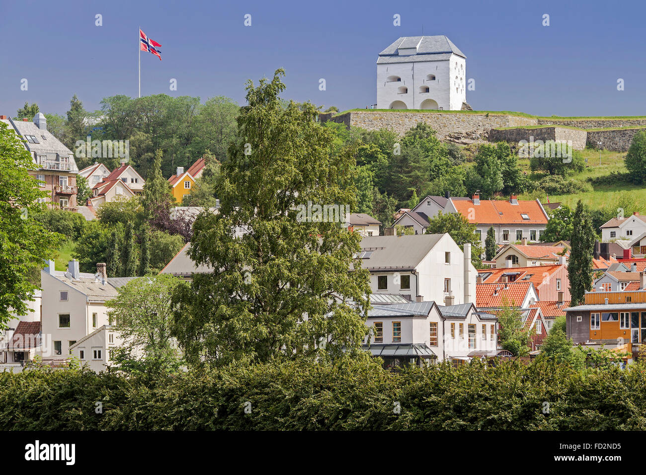 Kristansten Fortress On The Hill Over Tronheim Norway Stock Photo - Alamy