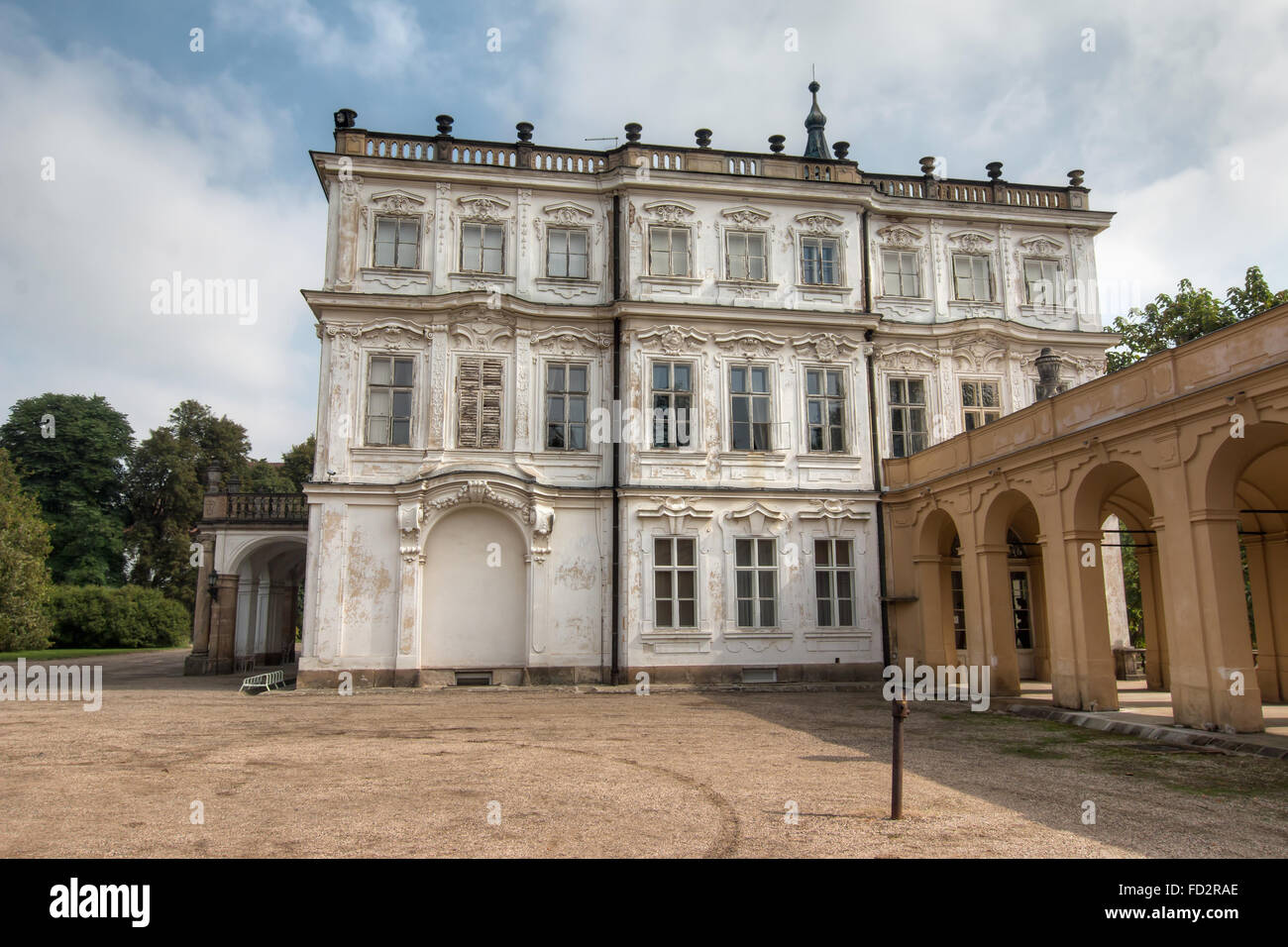 Ploskovice castle - Baroque castle, Czech republic Stock Photo - Alamy