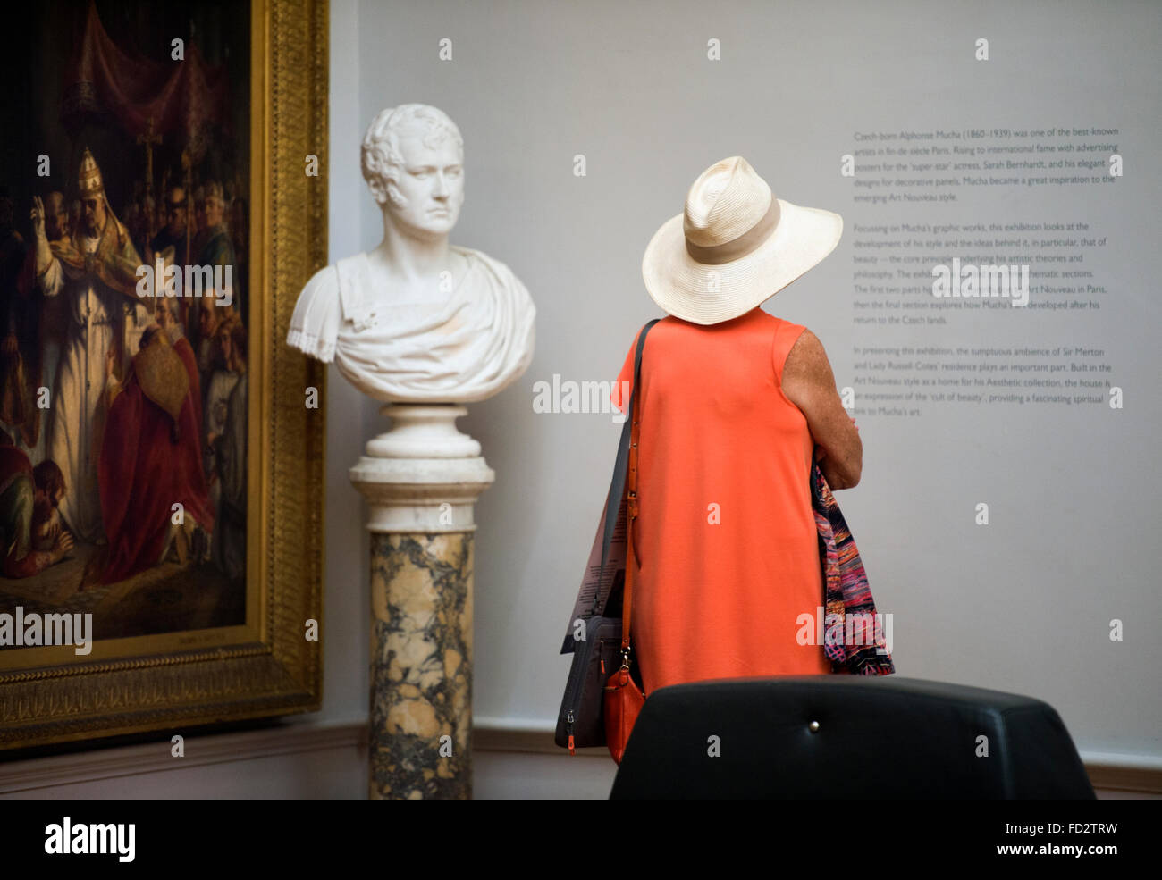 Visitor to the Russell-Cotes Museum in Bournemouth UK Stock Photo - Alamy