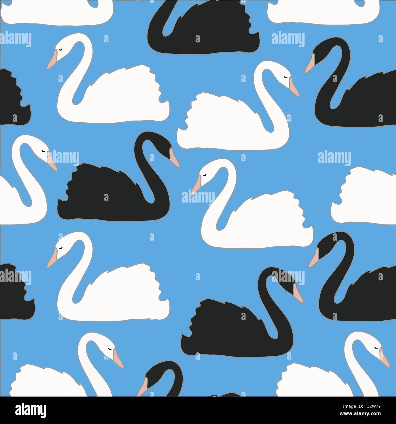 Swans wallpaper swan pattern hi-res stock photography and images - Alamy