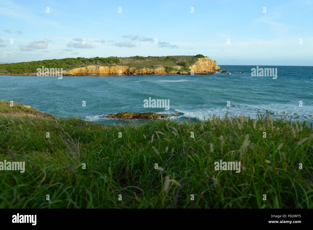 Oceanic view of the cliffs at Cabo Rojo. Puerto Rico. US territory ...