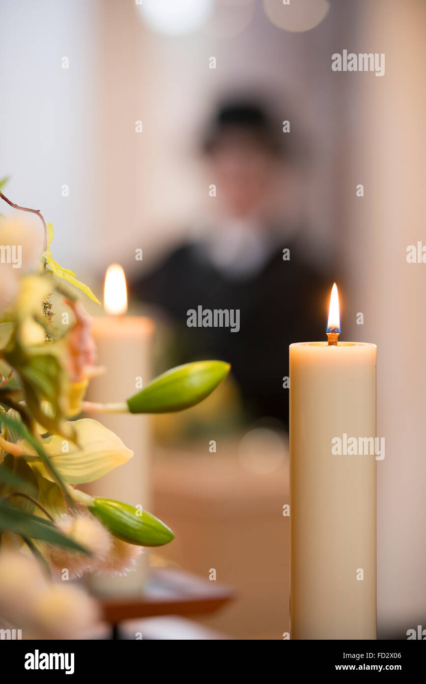 Staged Funeral service Stock Photo - Alamy