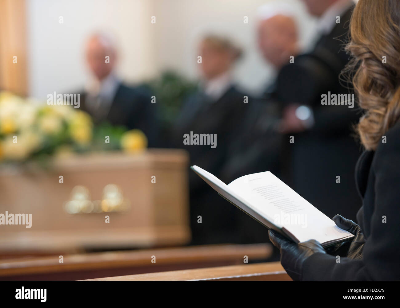Staged Funeral service Stock Photo - Alamy