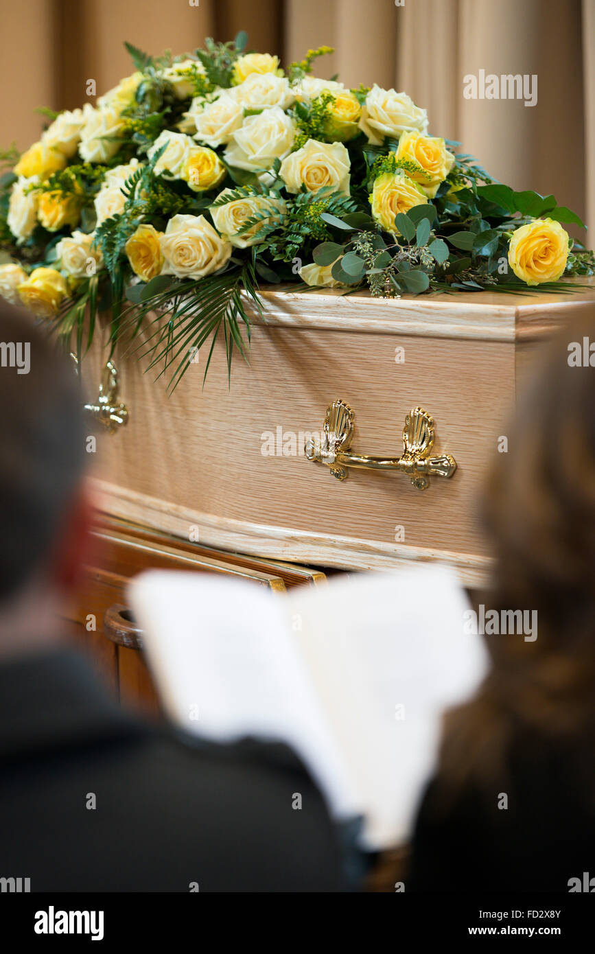 Staged Funeral service Stock Photo - Alamy