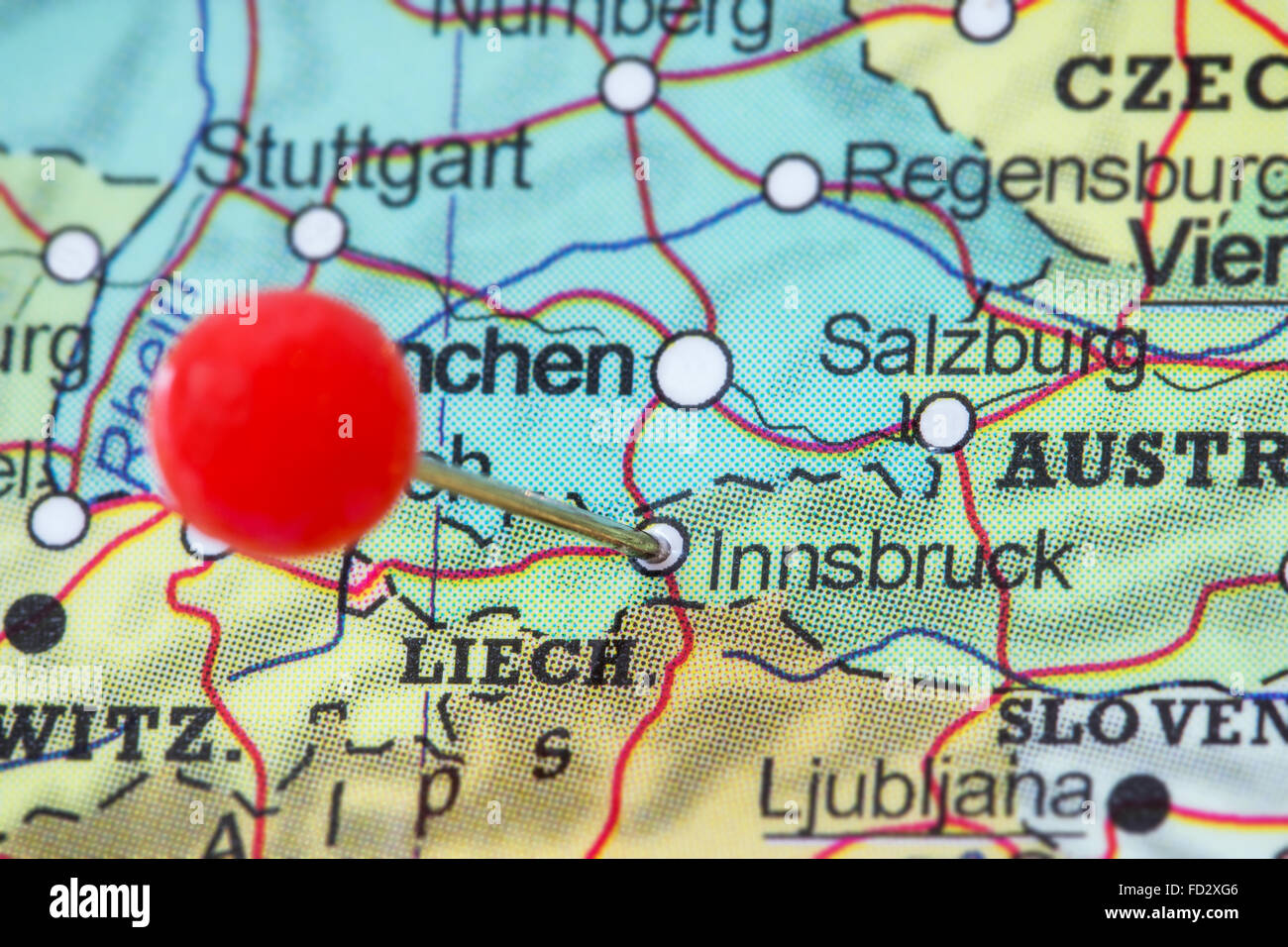 Innsbruck map hi-res stock photography and images - Alamy