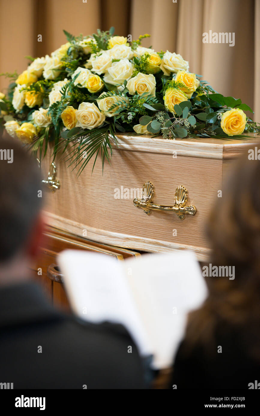 Staged Funeral service Stock Photo - Alamy