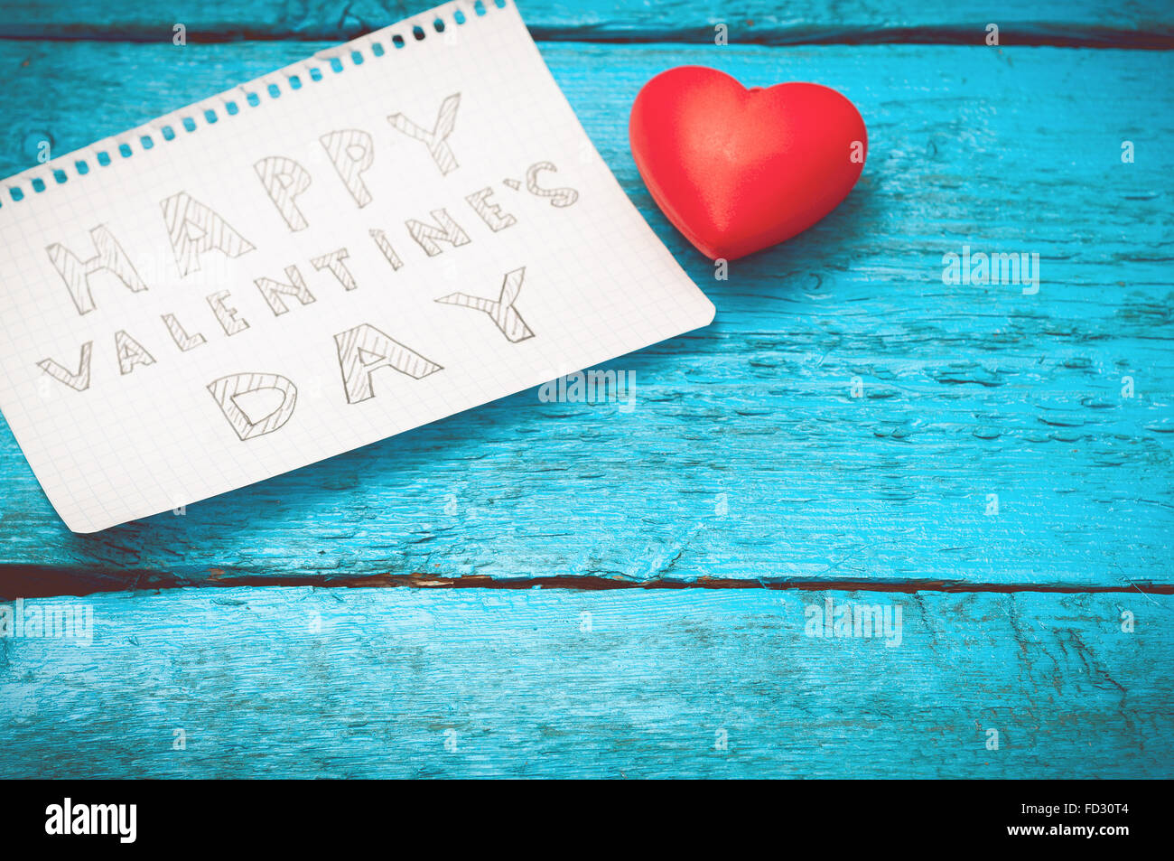 Note Happy Valentine's Day Stock Photo - Alamy