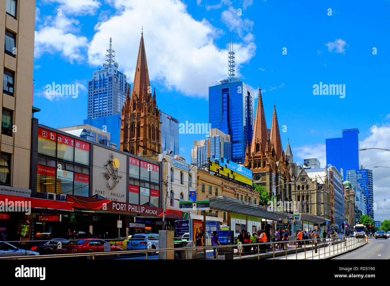 Flinders Street Melbourne Australia Victoria Coastal Capital Stock ... Flinders Street Melbourne Australia Victoria Coastal Capital Stock ...