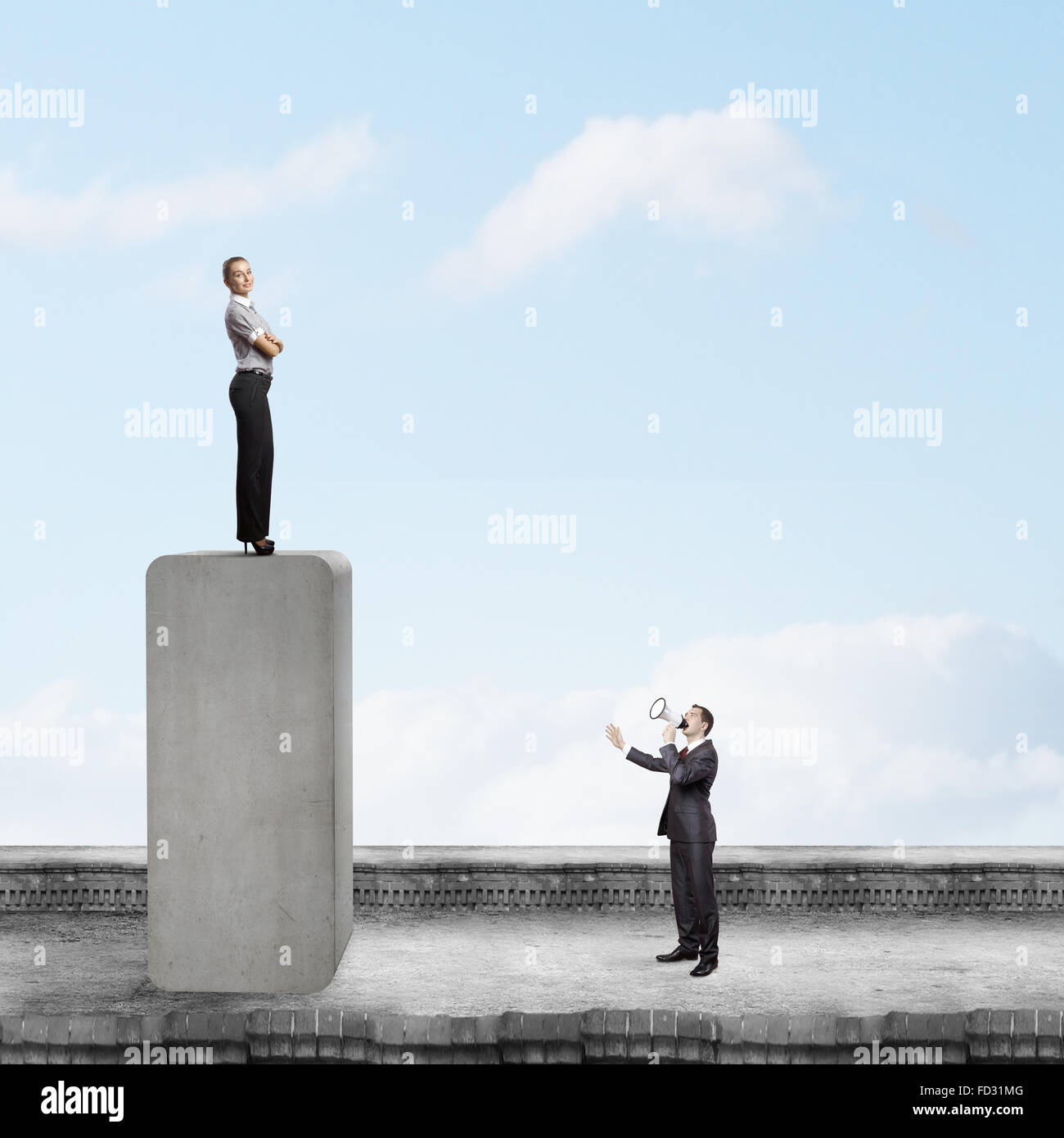 Big Bossy Businessman Looking Down High Resolution Stock Photography ...