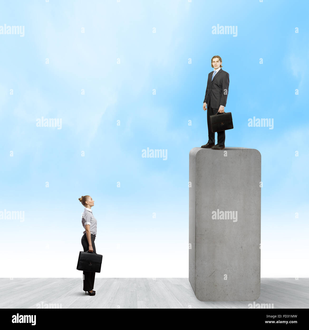 Big bossy businessman looking down hi-res stock photography and images ...