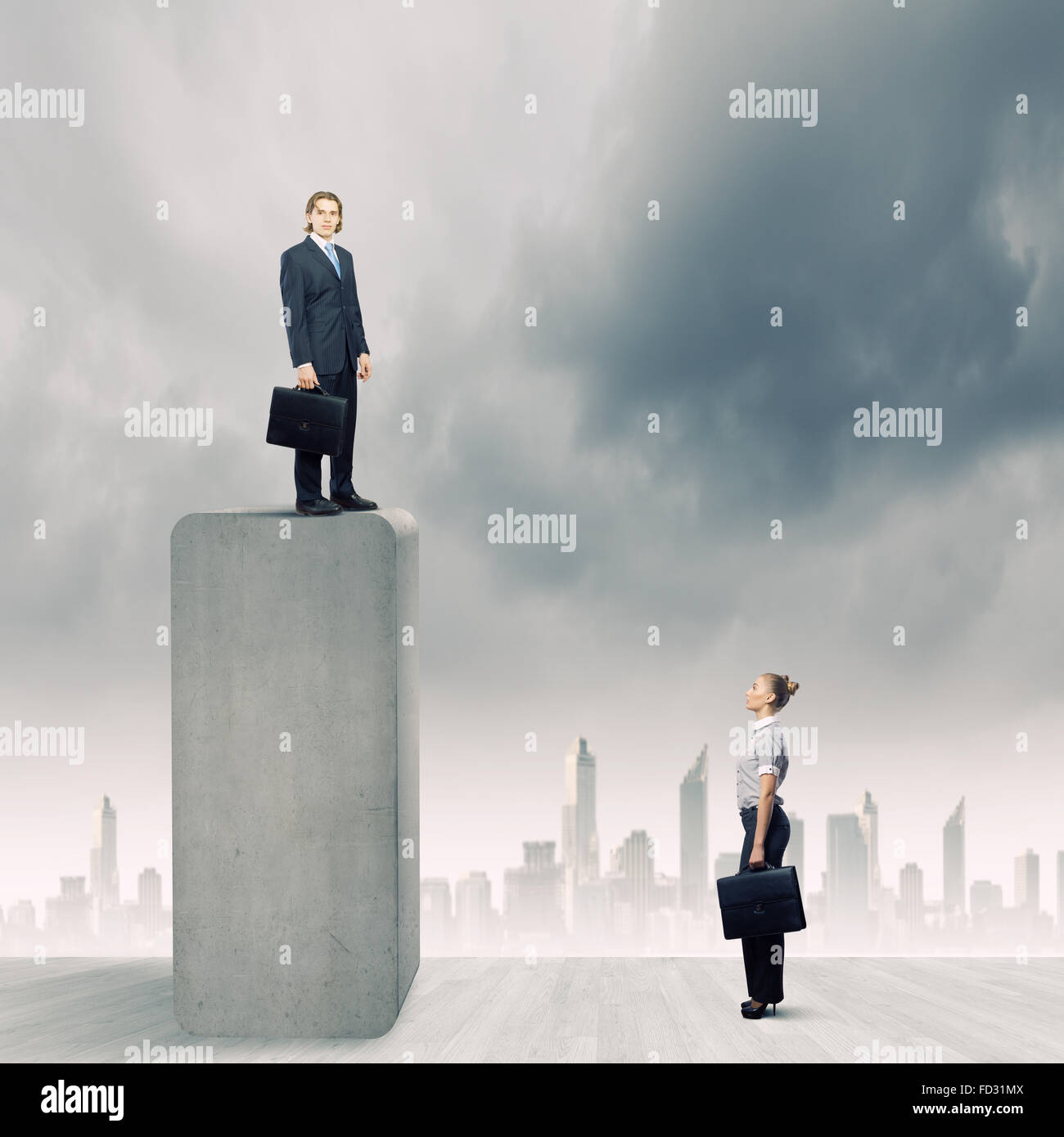 Big Bossy Businessman Looking Down High Resolution Stock Photography ...