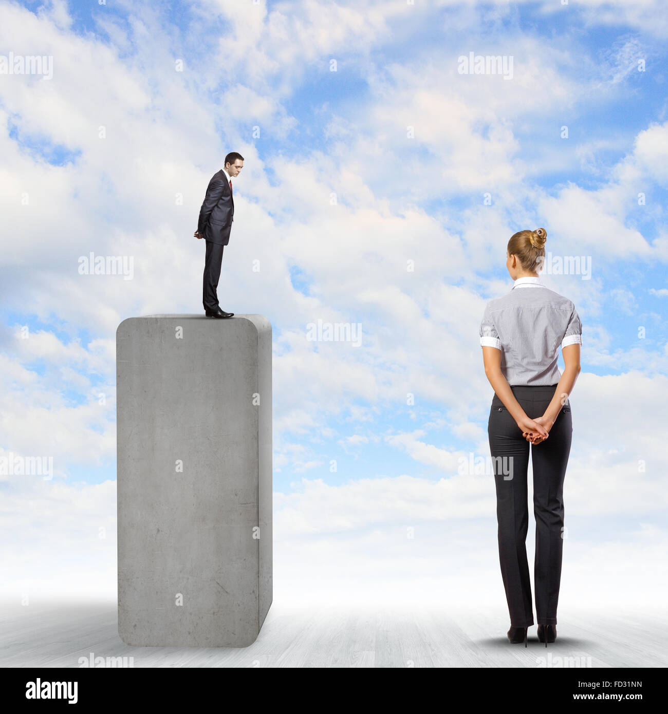 Big Bossy Businessman Looking Down High Resolution Stock Photography ...