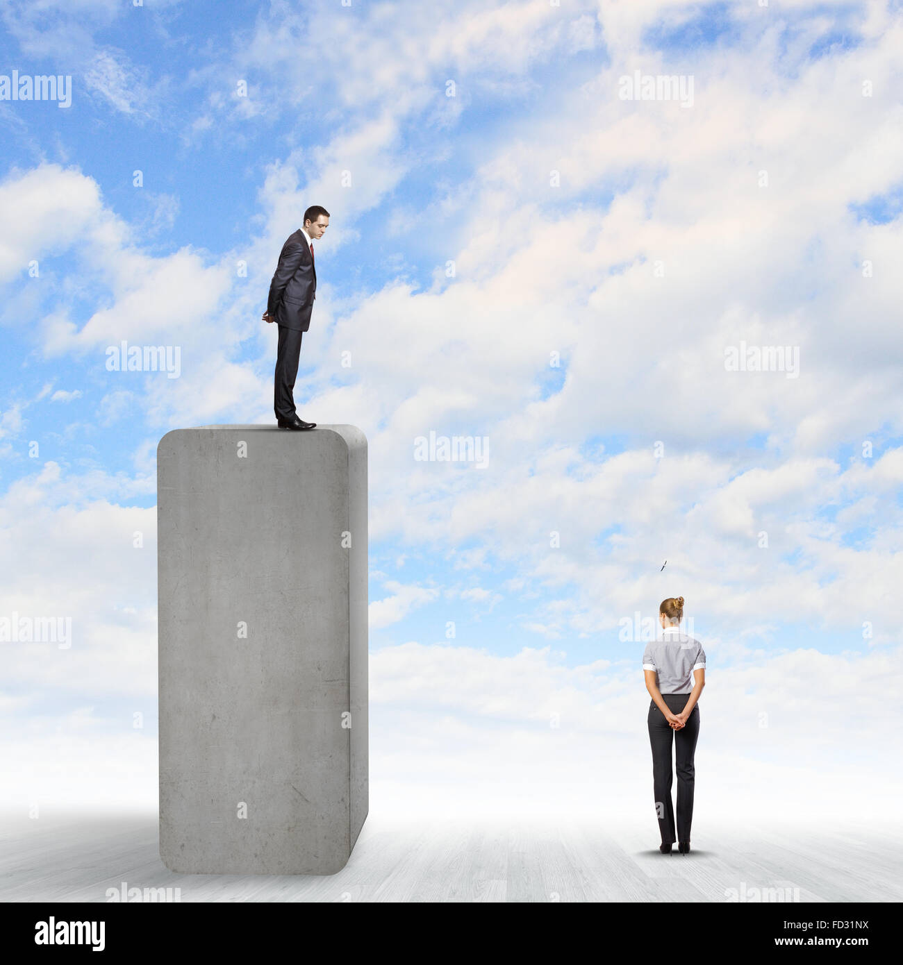 Big Bossy Businessman Looking Down High Resolution Stock Photography ...