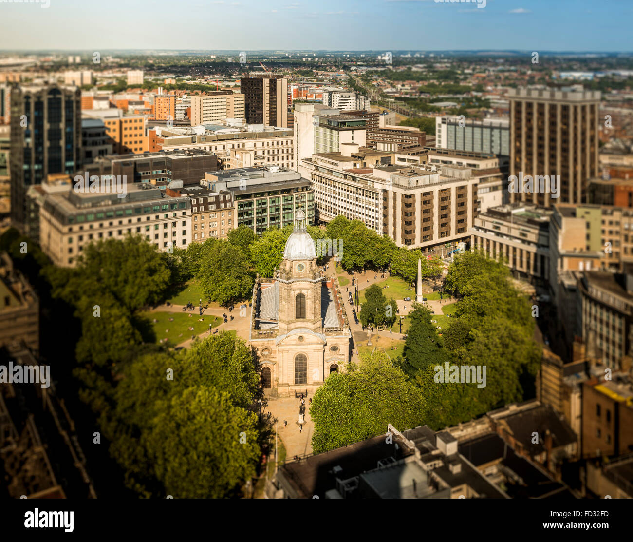 St Philips Cathedral and Square, Birmingham Stock Photo - Alamy
