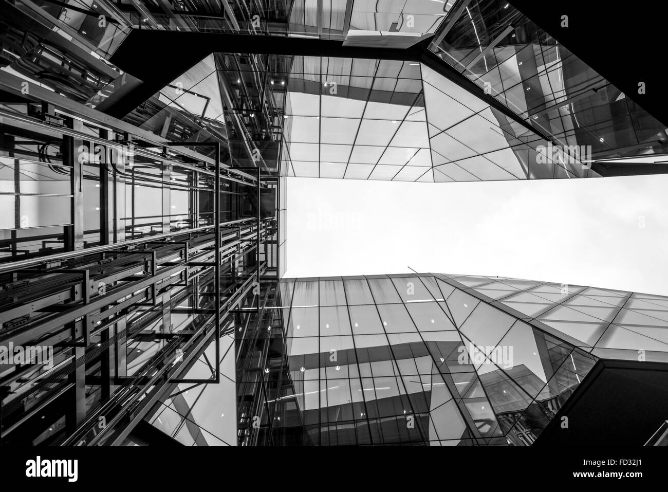 Sky view over glass building Stock Photo - Alamy