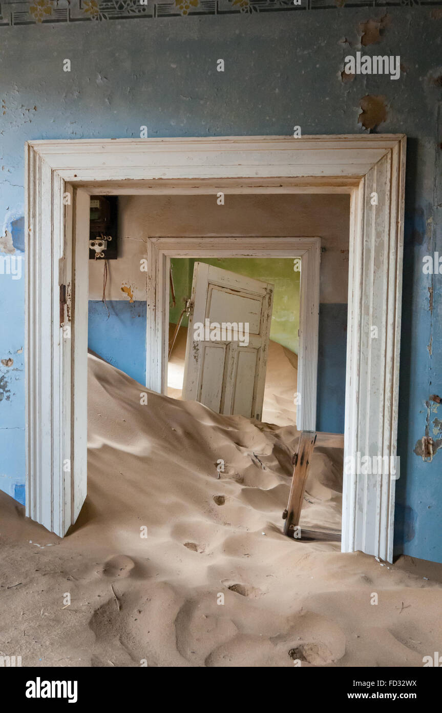 Sand taking over an historic old building at the ghost town of ...