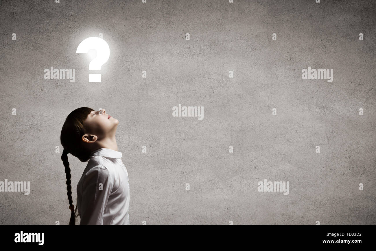 Question mark face child hi-res stock photography and images - Alamy