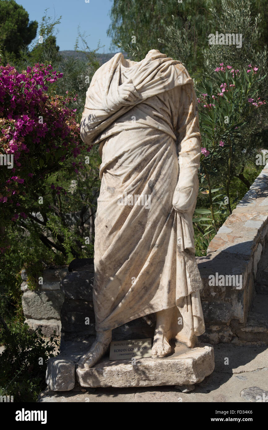 Roman Governor Sculpture in Bodrum Castle, Turkey Stock Photo - Alamy