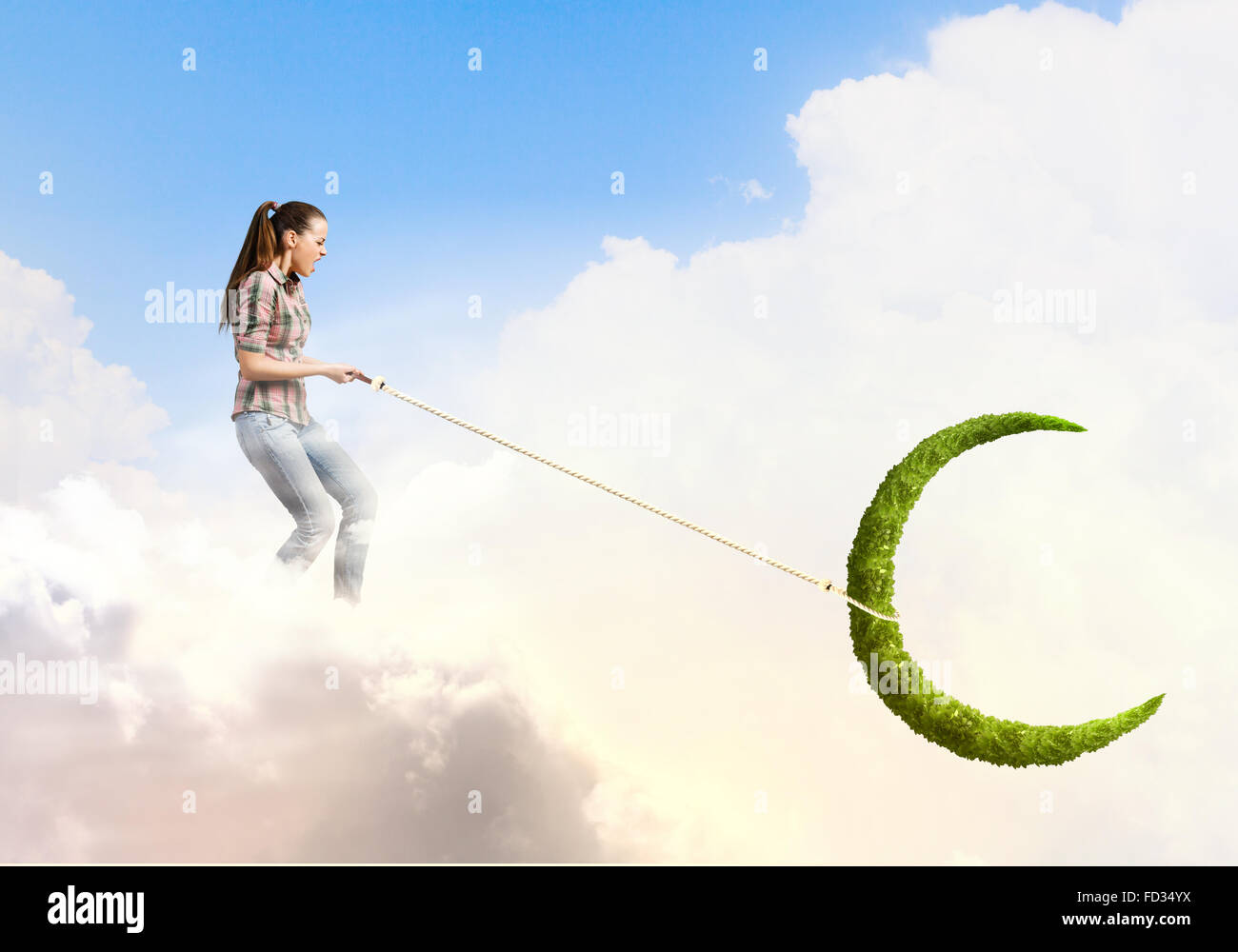 Catching the moon hi-res stock photography and images - Alamy