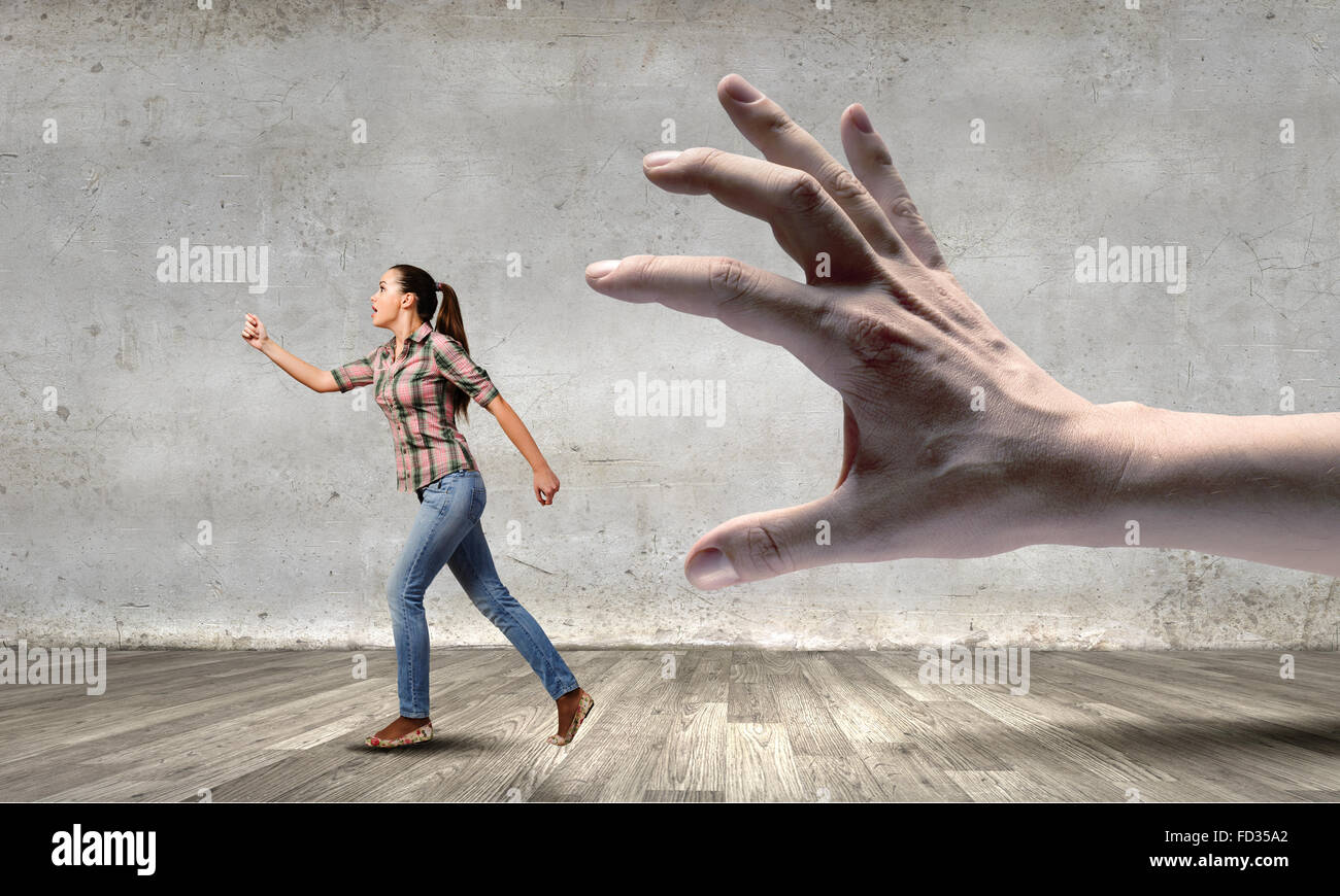 Person Running Away From Home