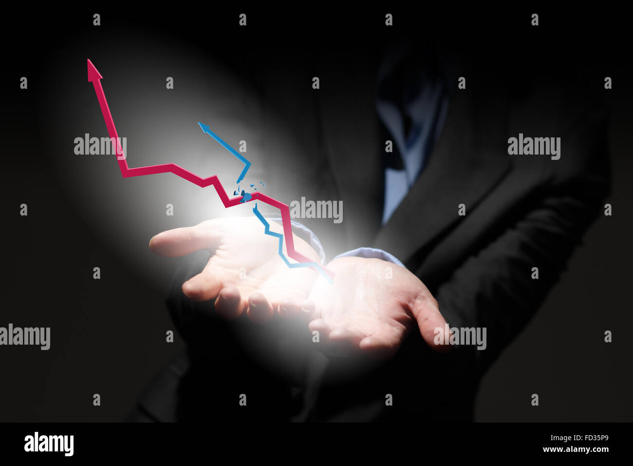 Girl holding graphs hi-res stock photography and images - Alamy