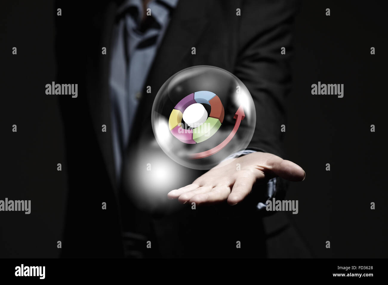 Close up of businesswoman holding graphs in hand Stock Photo - Alamy