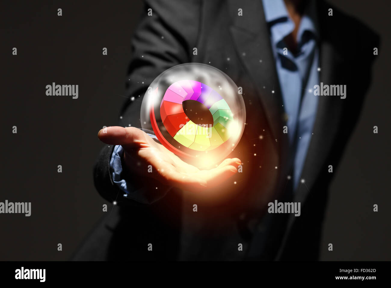 Close up of businesswoman holding graphs in hand Stock Photo - Alamy