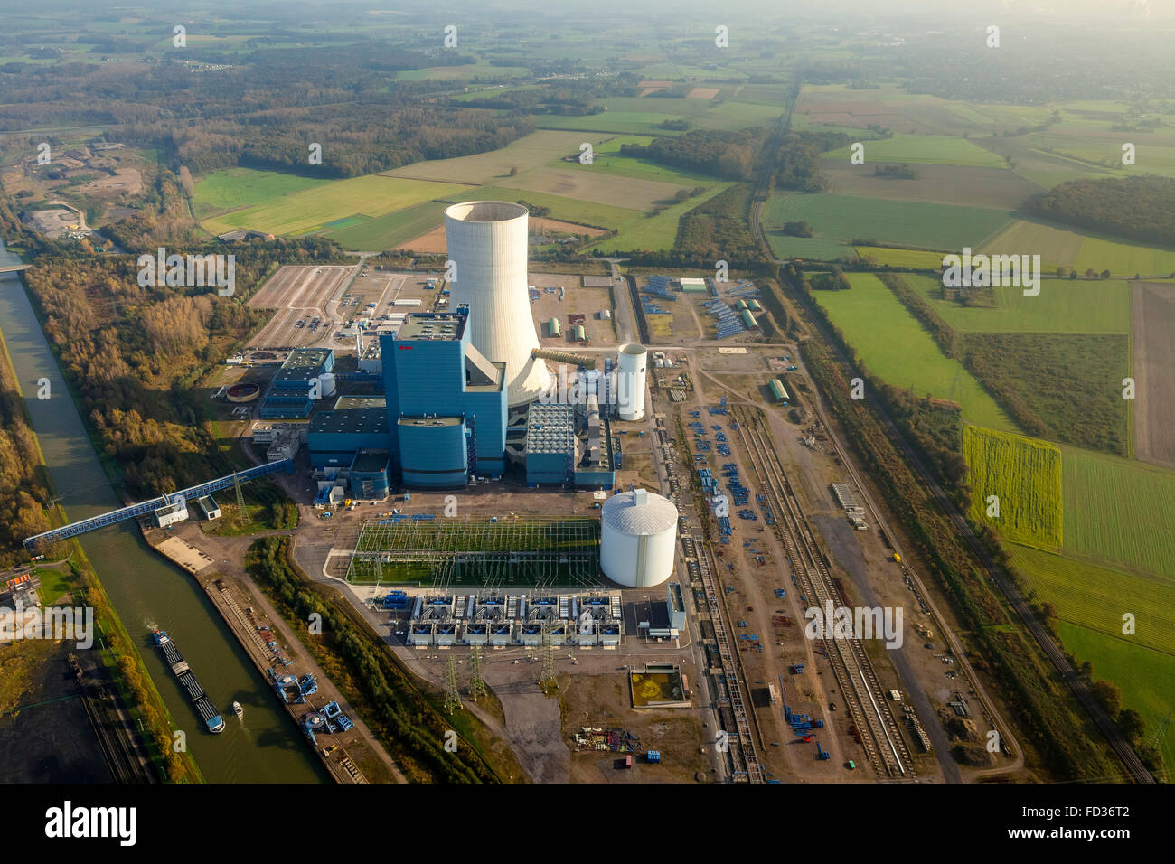 Aerial view, EON new power plant Datteln 4 power plant, EON, new ...