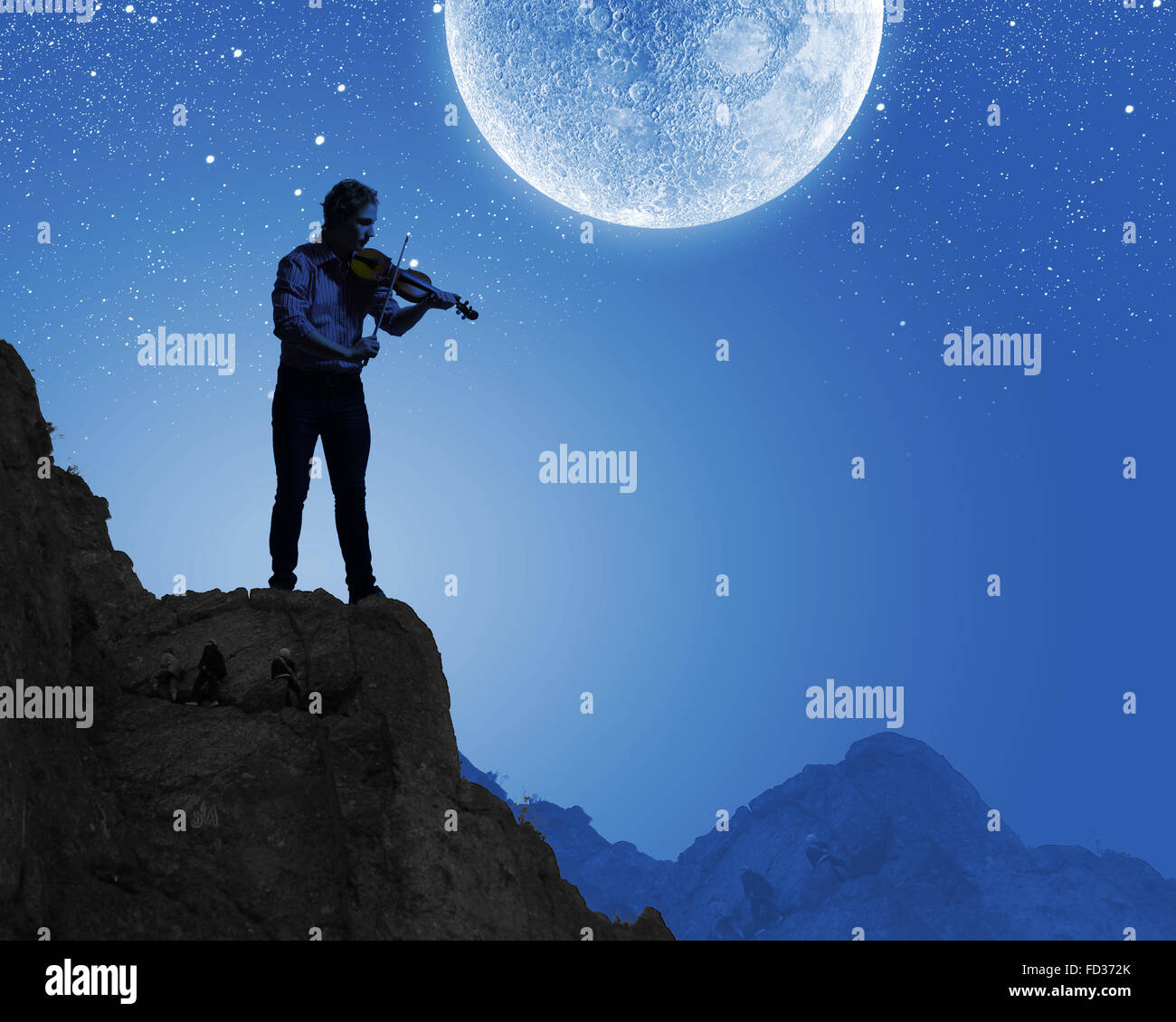 Young Man Playing Violin Night Stock Photos & Young Man Playing Violin ...