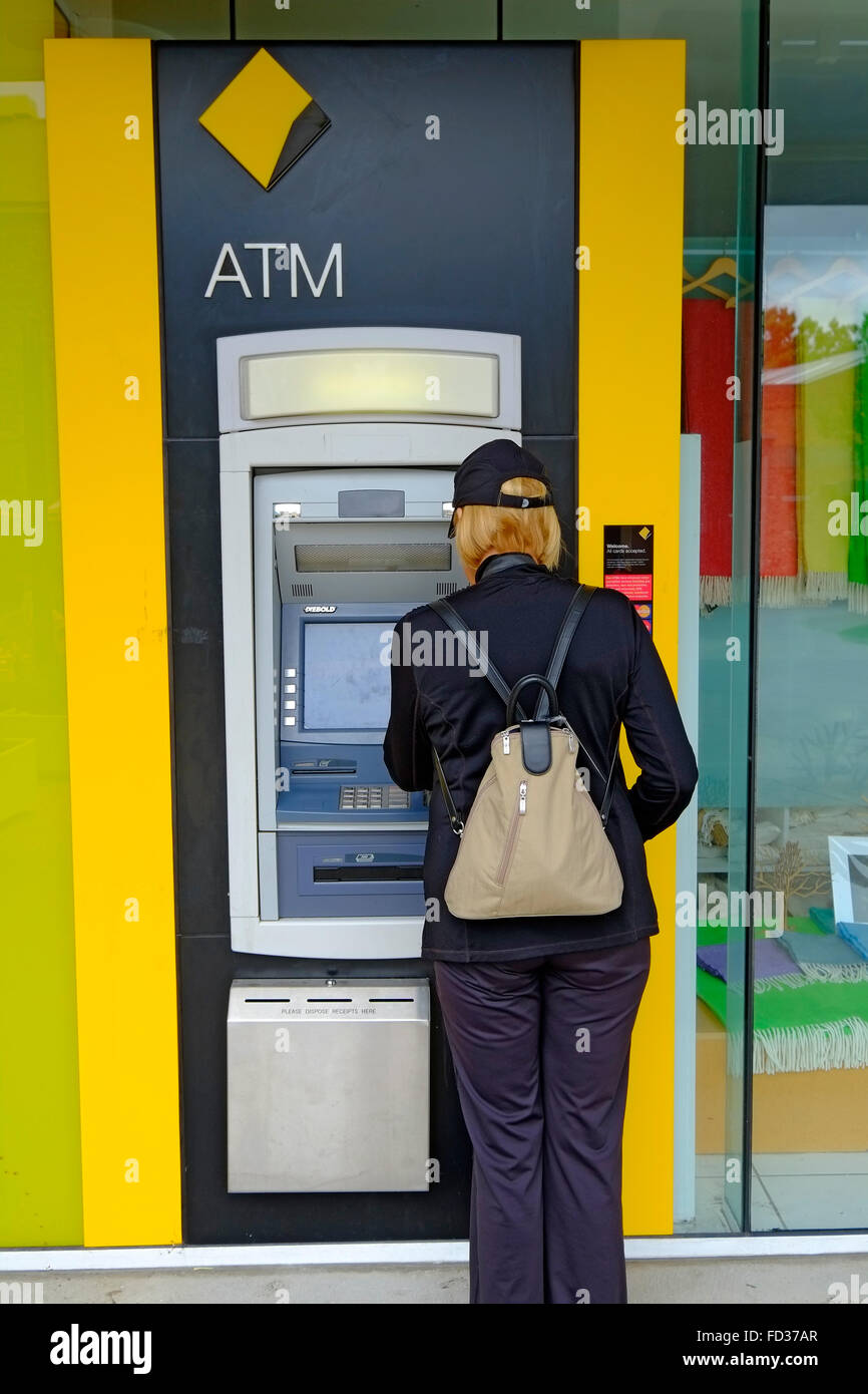 ATM Customer Hobart Tasmania Australia River Derwent Stock Photo - Alamy