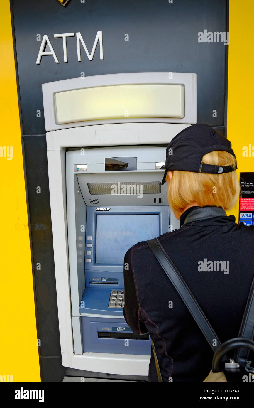 ATM Customer Hobart Tasmania Australia River Derwent Stock Photo - Alamy