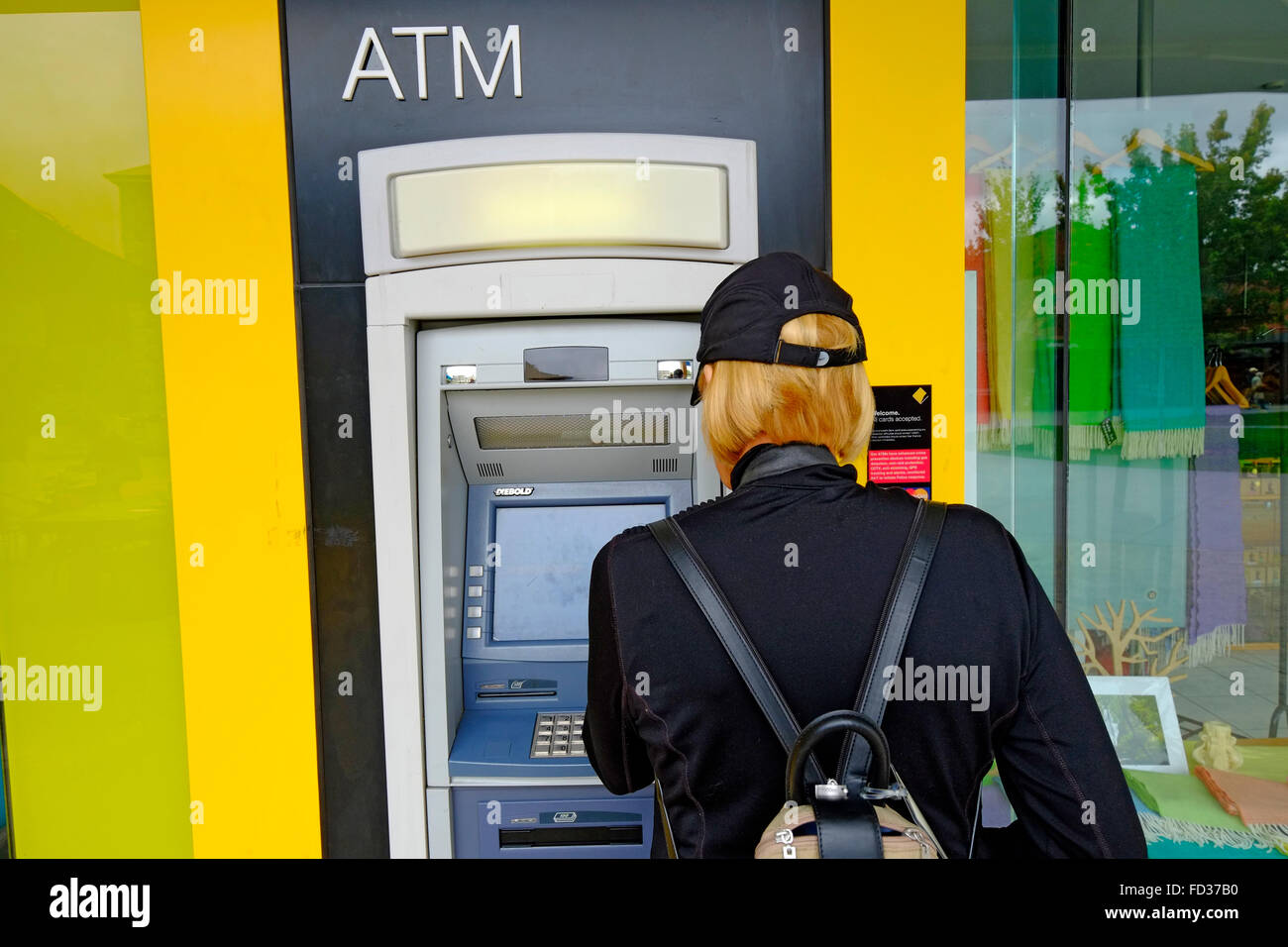 ATM Customer Hobart Tasmania Australia River Derwent Stock Photo - Alamy