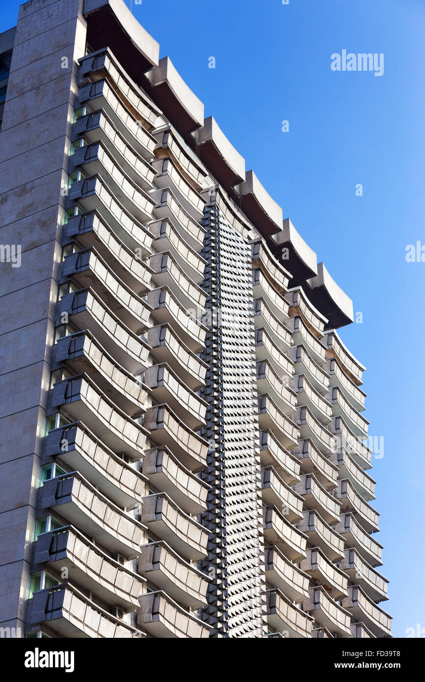 Facade of residential building, the hotel's terraces Stock Photo - Alamy