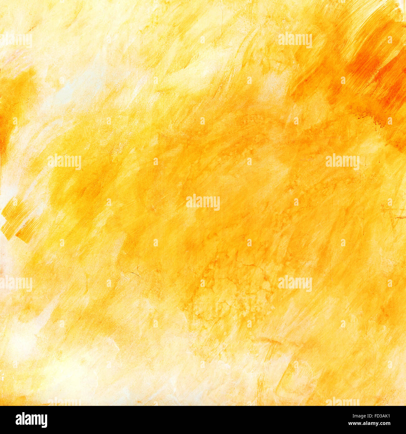 Creative beautiful bright yellow background, cracks and scratches on ...