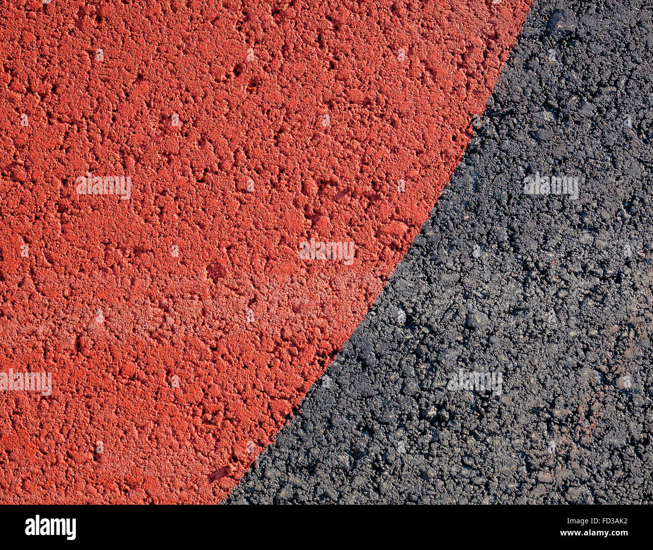 Red paint in asphalt texture Stock Photo - Alamy