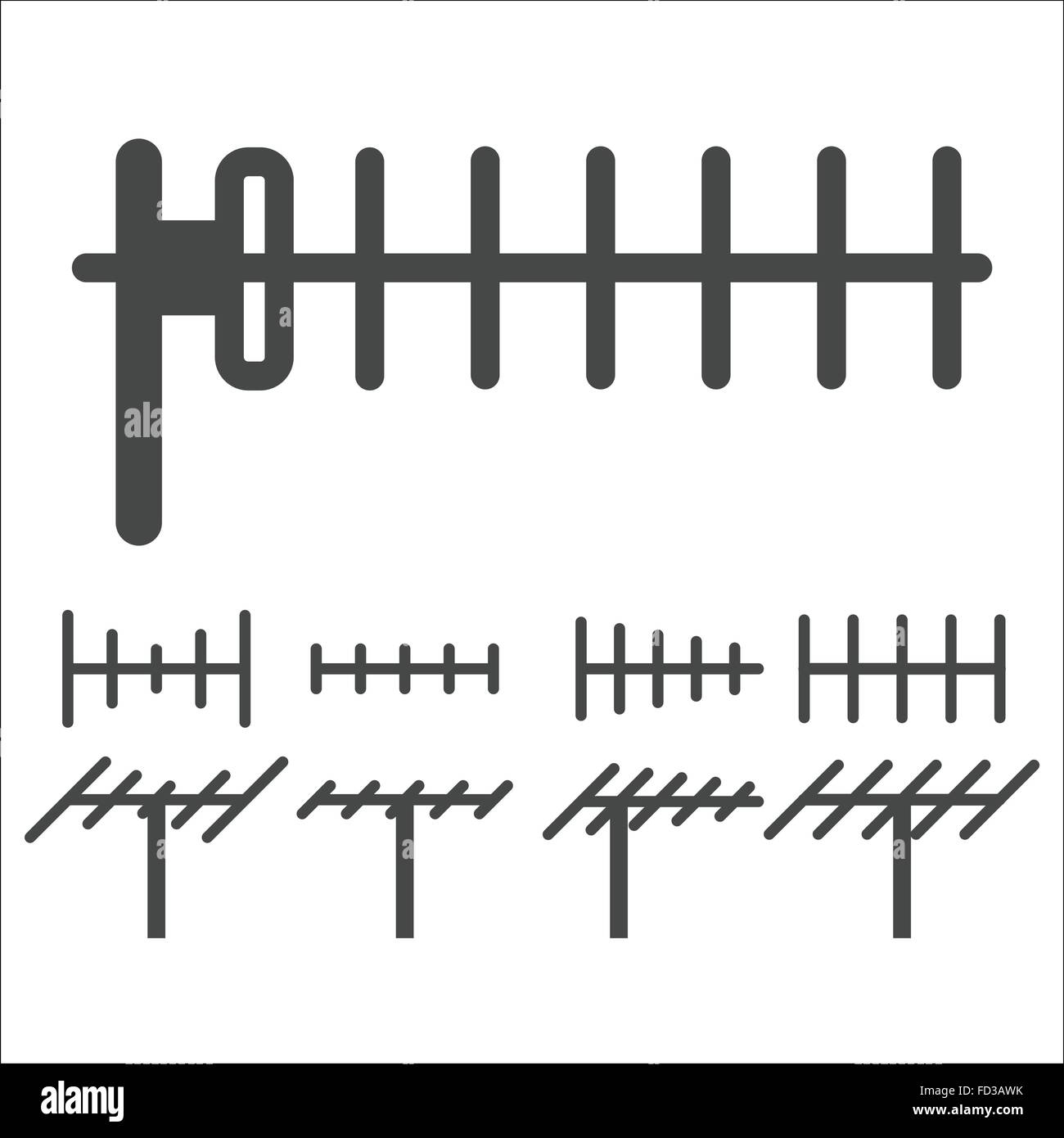 Television antenna icon set Stock Vector Image & Art - Alamy