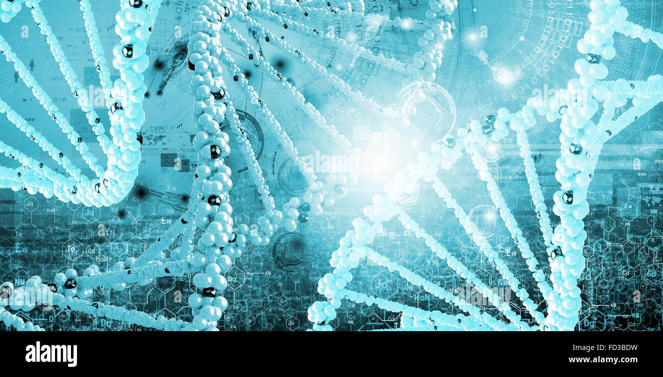 Background high tech image of dna molecule Stock Photo - Alamy