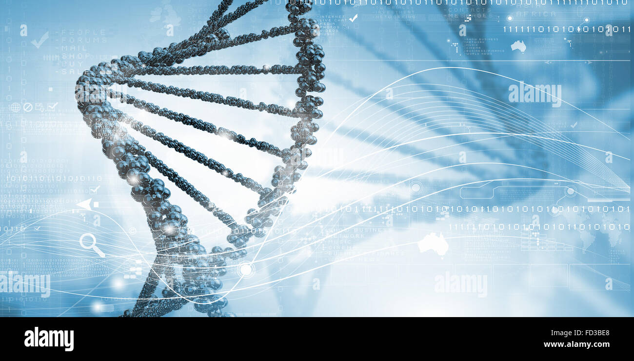 Background high tech image of dna molecule Stock Photo - Alamy