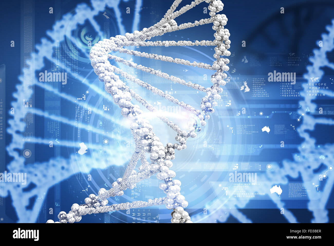 Background high tech image of dna molecule Stock Photo - Alamy